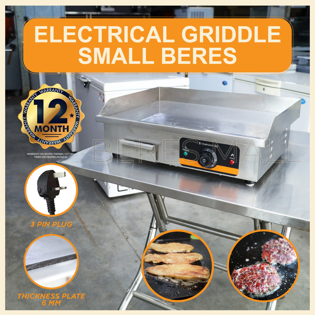 BERES Commercial Stainless Steel Griddle ELECTRIC Griddle Dapur Burger ...