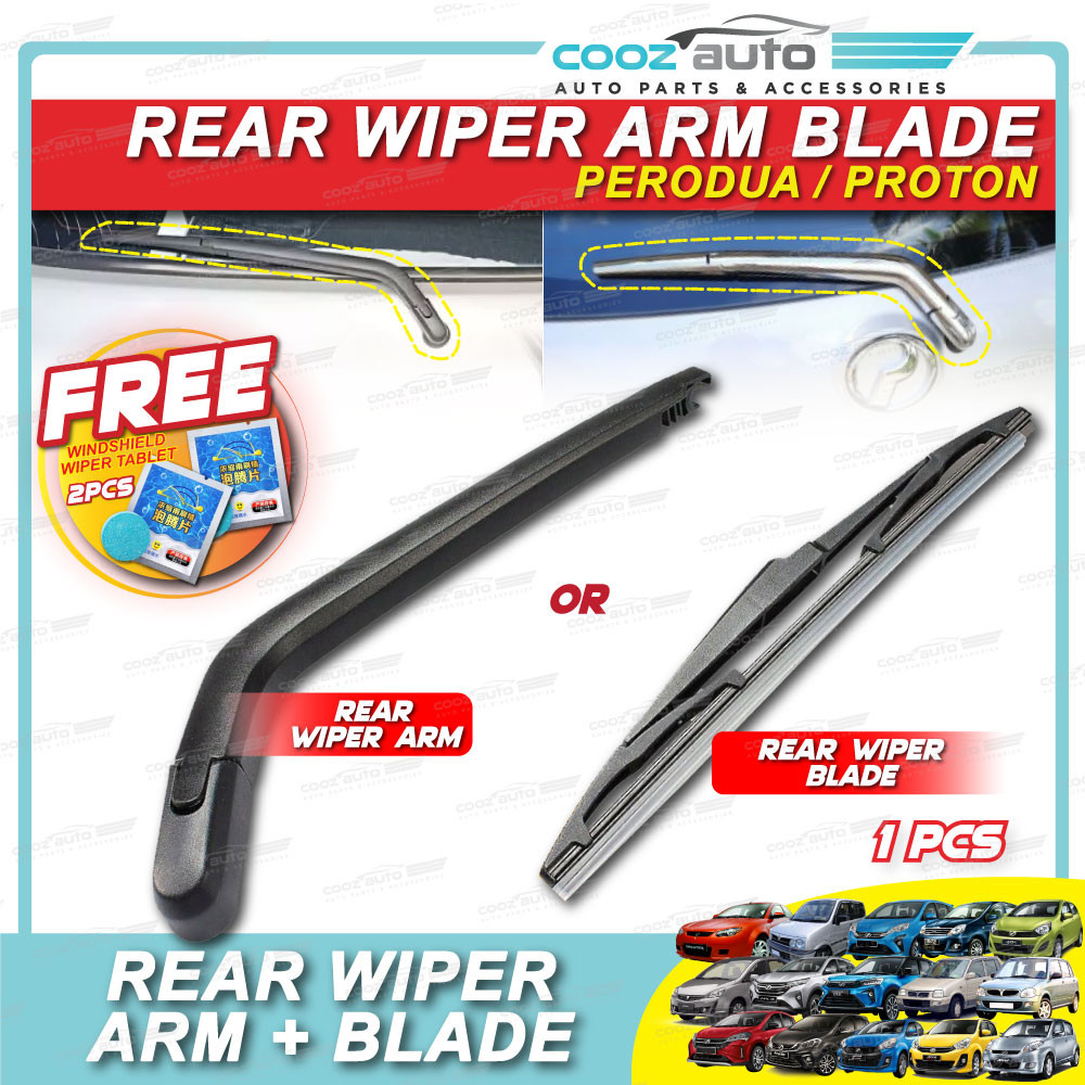 Car Rear Wiper Arm Cover Blade Perodua Myvi Axia Alza Proton Exora Pengelap Cermin Belakang ...