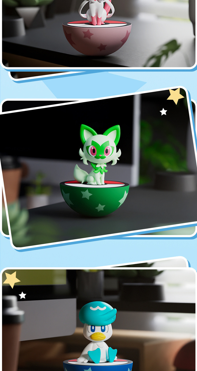 Pokemon Official Rocking Pokeball Pikachu Eevee Figure Blind Box Toy ...