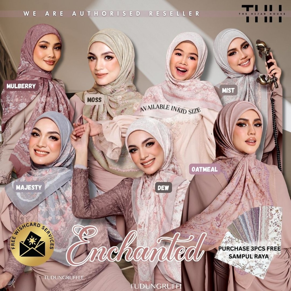 Tudungruffle ENCHANTED Collection Tudung Bawal Premium Cotton Voile by ...