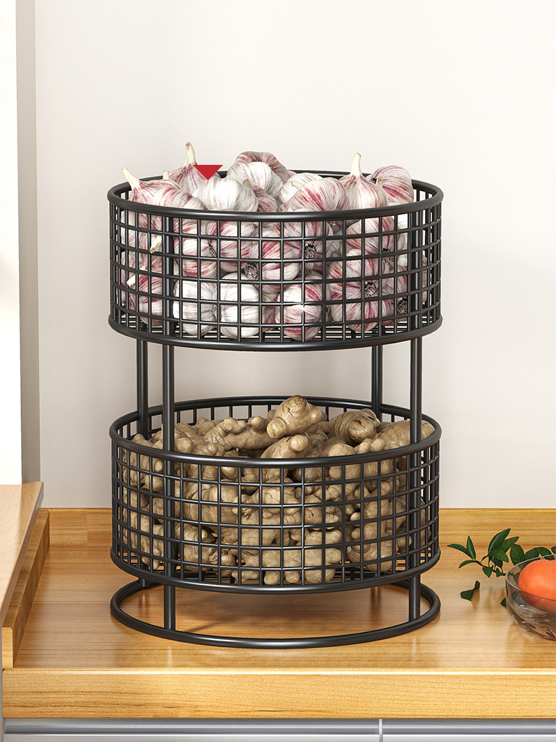 Onion Ginger Garlic Storage Rack Kitchen Put Garlic Wall-Mounted ...