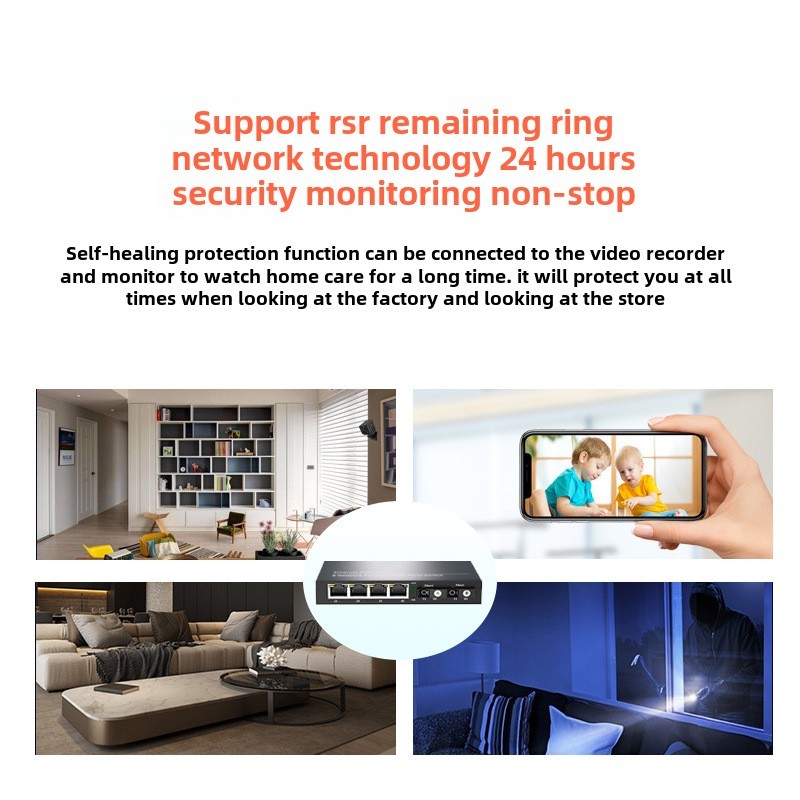 Ring network poe fiber optic transceiver gigabit cascade convergence ...