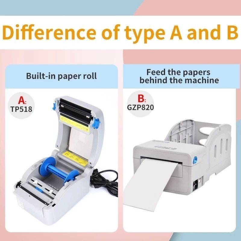 A6 Thermal Printer Bluetooth Printer Shipping Sheet Barcode Express ...