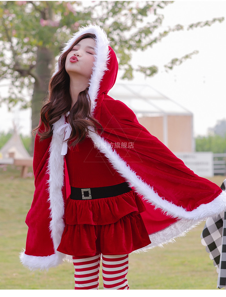 Parent-child Mother Cloak Cloak Jacket Adult Female Christmas Costume ...