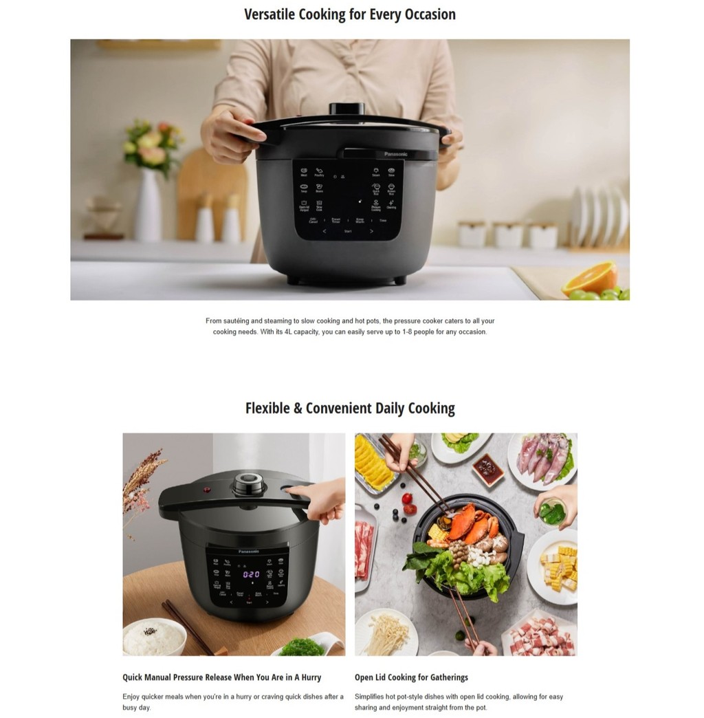 Panasonic 4.0L Pressure Cooker NF-PC400KSK | Shopee Malaysia