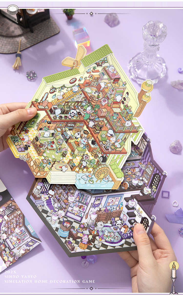 Idako 3D Sticker Miniature 3D Landscaping Sticker Magic DIY Korean ...