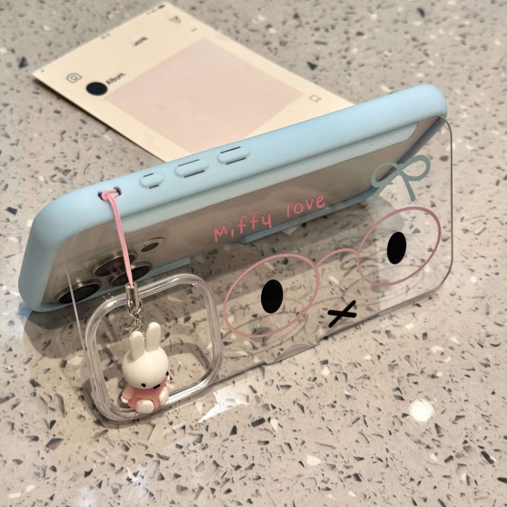 Cute rabbit flip up bracket hard case for iphone 16 15 14 13 pro max case | Shopee Malaysia