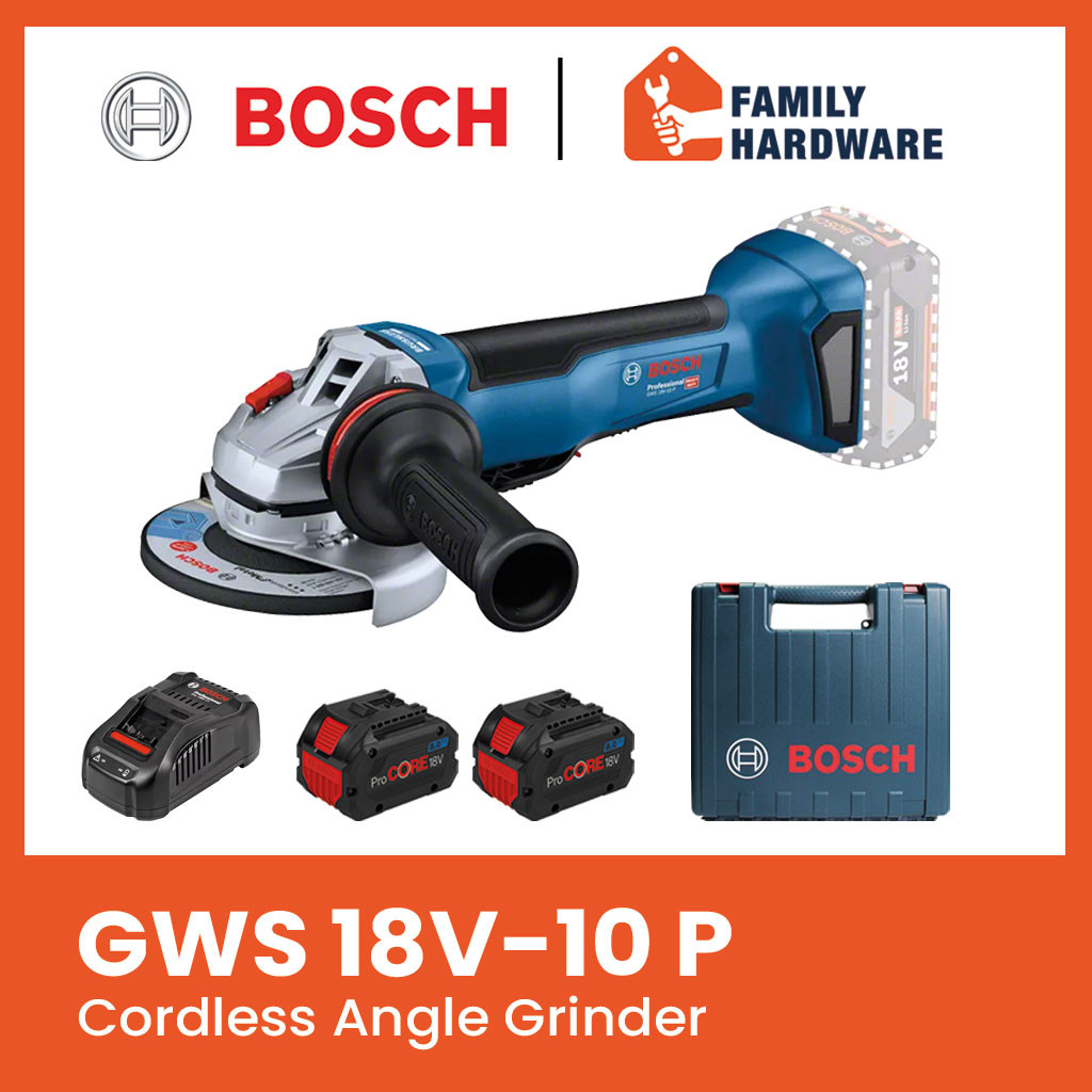 BOSCH GWS 18V-10 P Professional Cordless Angle Grinder GWS18V-10P ...