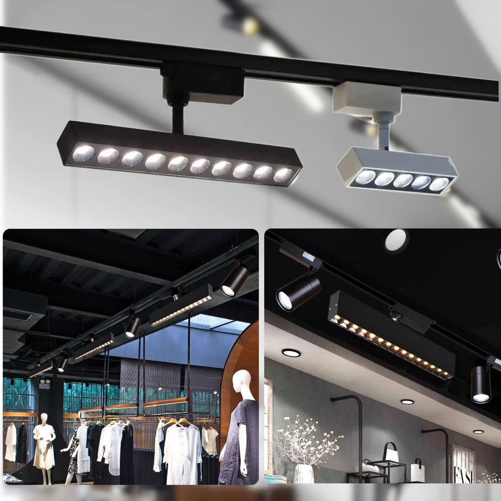 LED TRACK LINEAR LIGHT 240V 25W/50W BK WH COB LED LINEAR TRACK LAMP ...