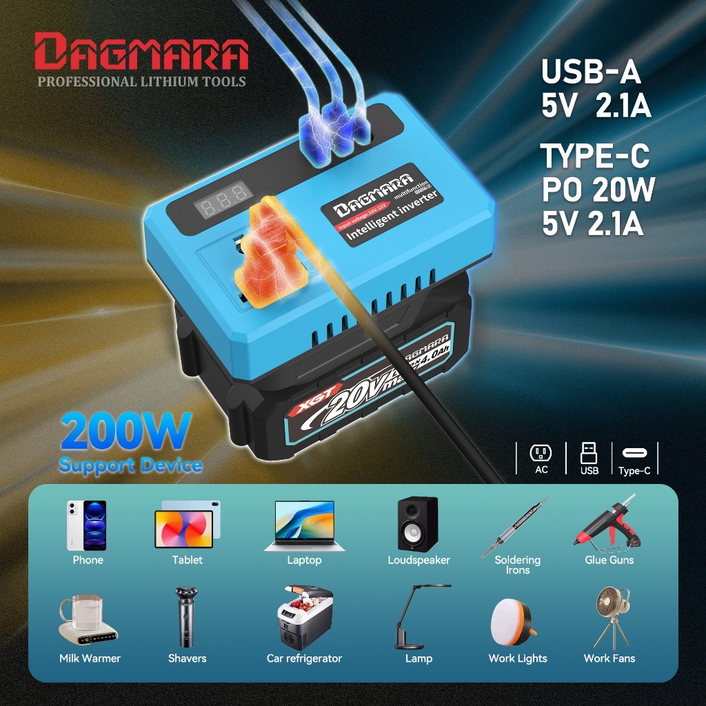 Portable and Efficient 120W Power Inverters for 20V Battery Inverter ...