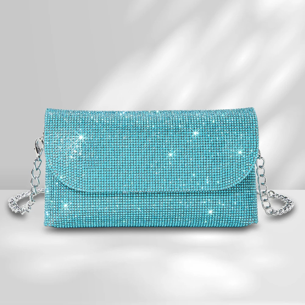 Rhinestone Evening Clutch Bag Sparkling Women Shiny Tote Purse Bags PU ...