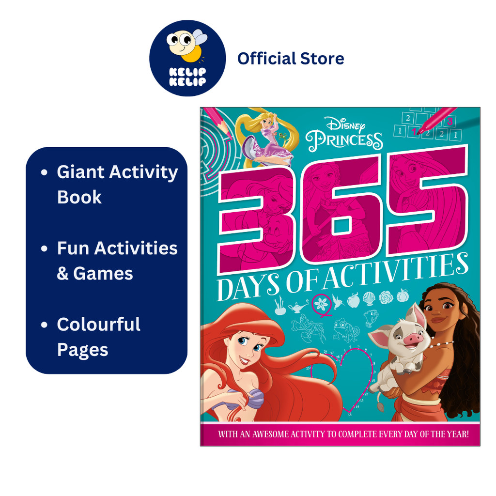 Disney Princess 365 Activities Book For Kids With Puzzles (192 Pages ...