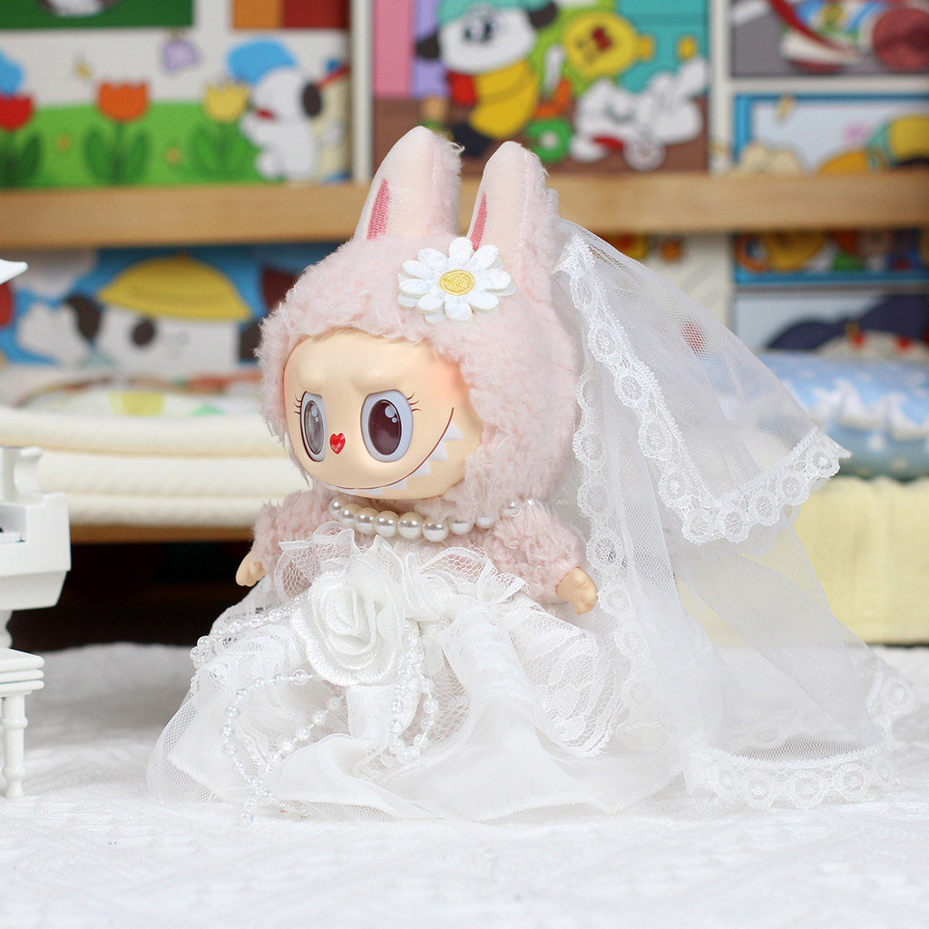 Labubu Macaron Princess Dress for Have A Seat Labubu Doll Outfit ...