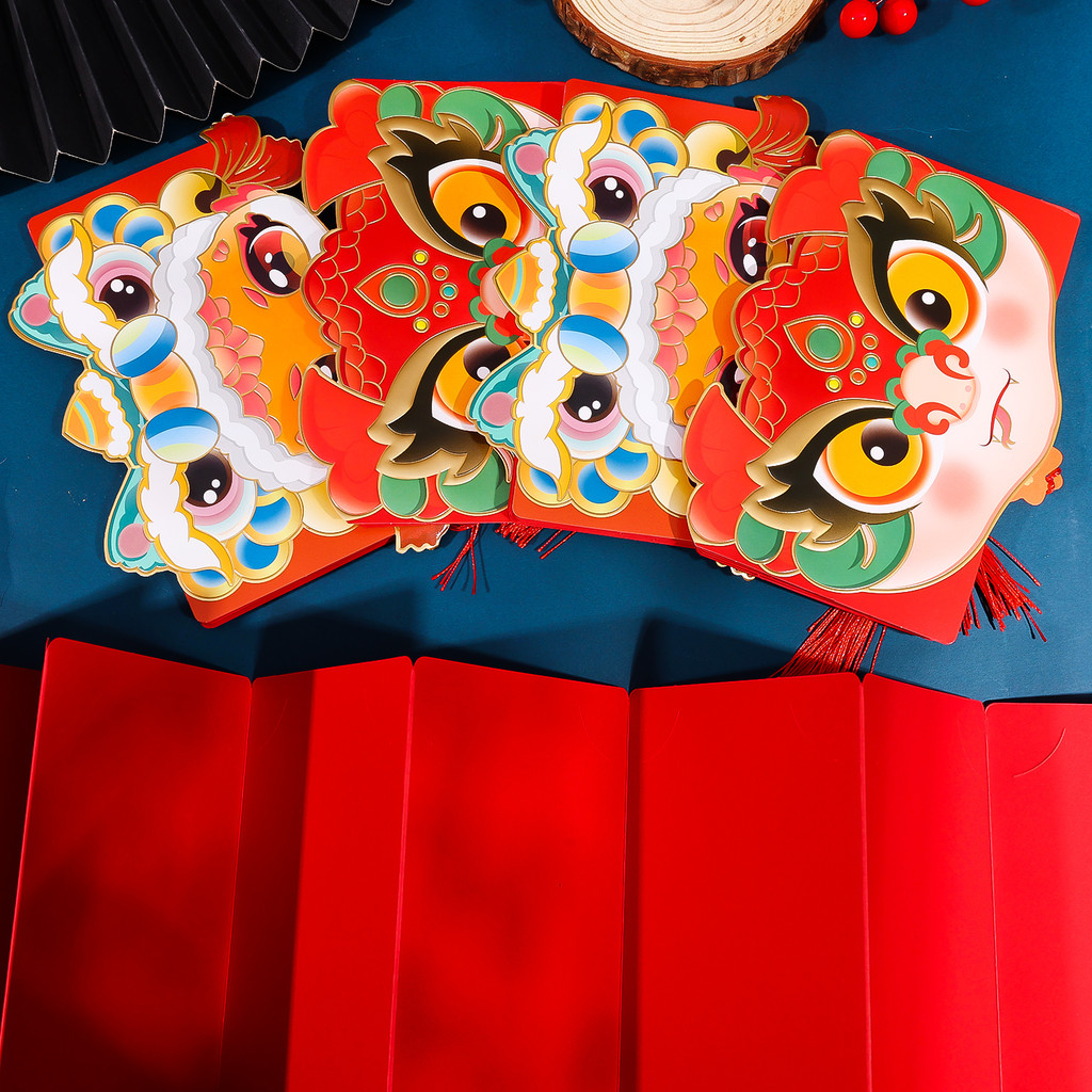 Chinese New Year Lucky Money Red Packets - Folding Paper Lucky Red ...