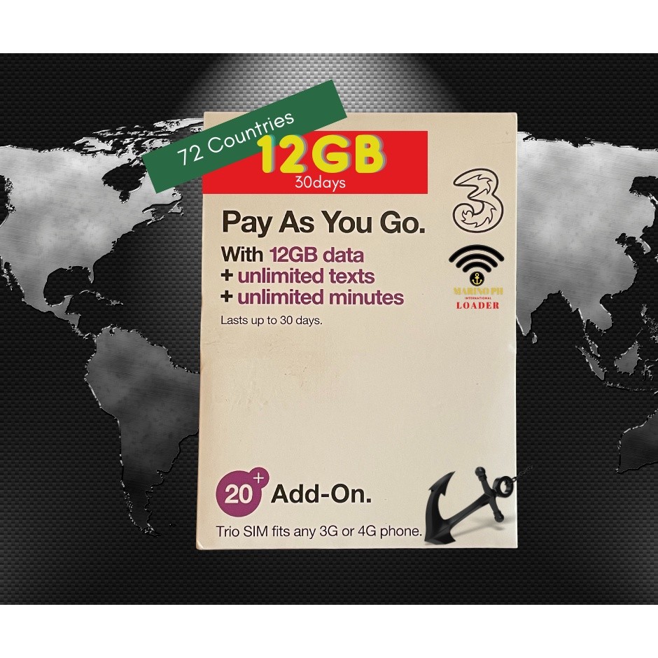 in stock Three UK Sim Card [ 3 UK Pay As You Go Sim ] + FREE 12gb for ...