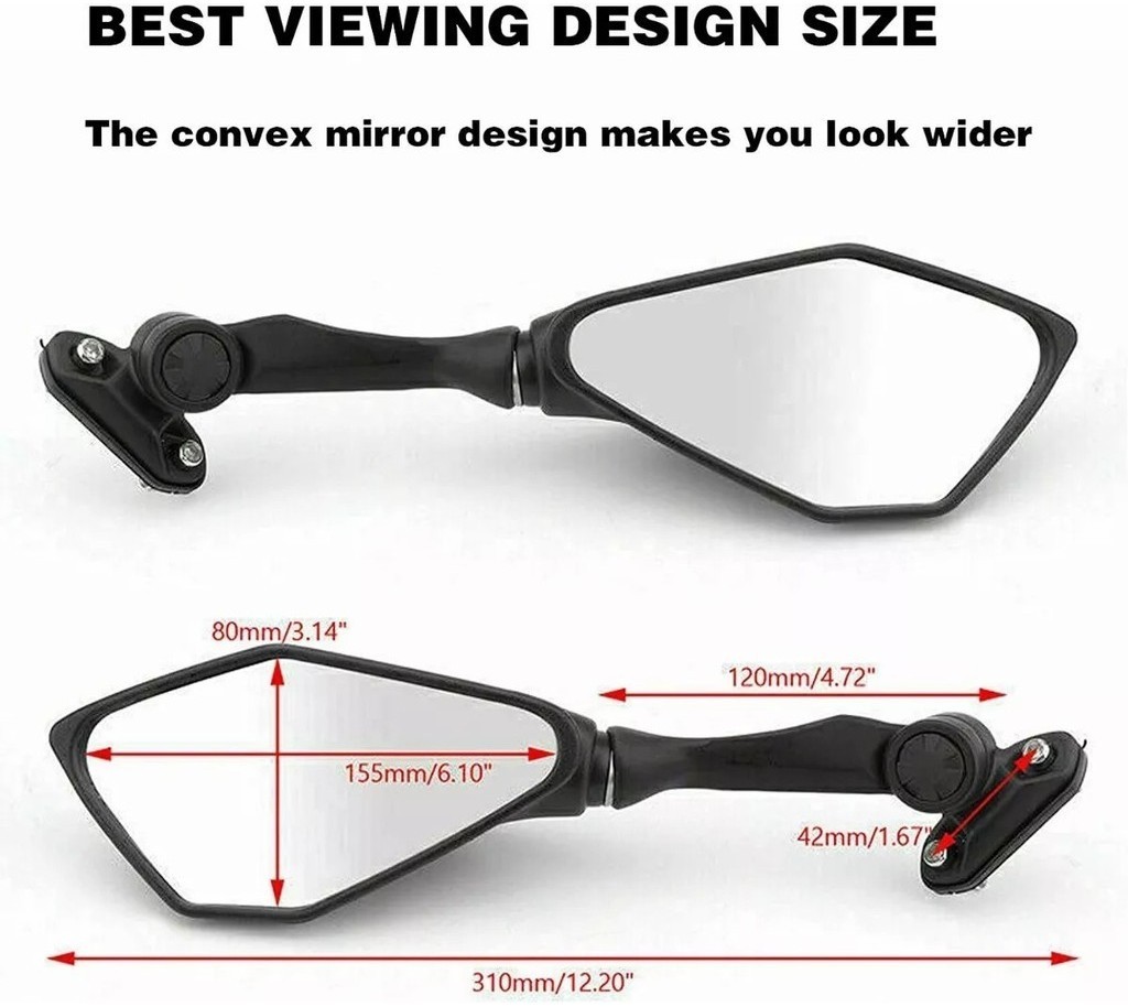 Motorcycle Rear View Mirror for Kawasaki Ninja 250 250SL 300 ZX6R H2R ...