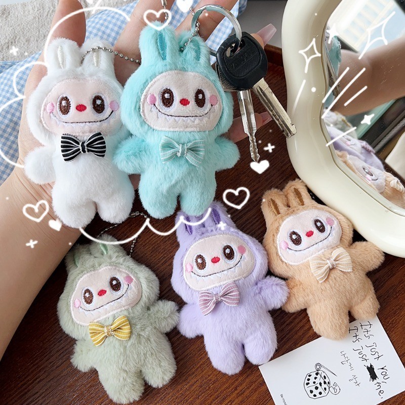 Cartoon Labubu Plush Doll Pendant - Student Schoolbag Pendant Doll ...