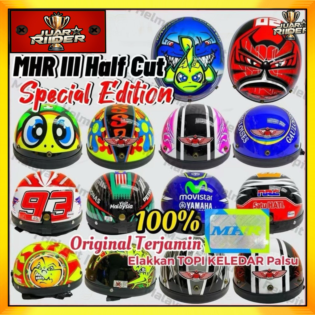 MHR III Helmet Steng Special Edition Kura Half Cut 100% ORI Stella ...