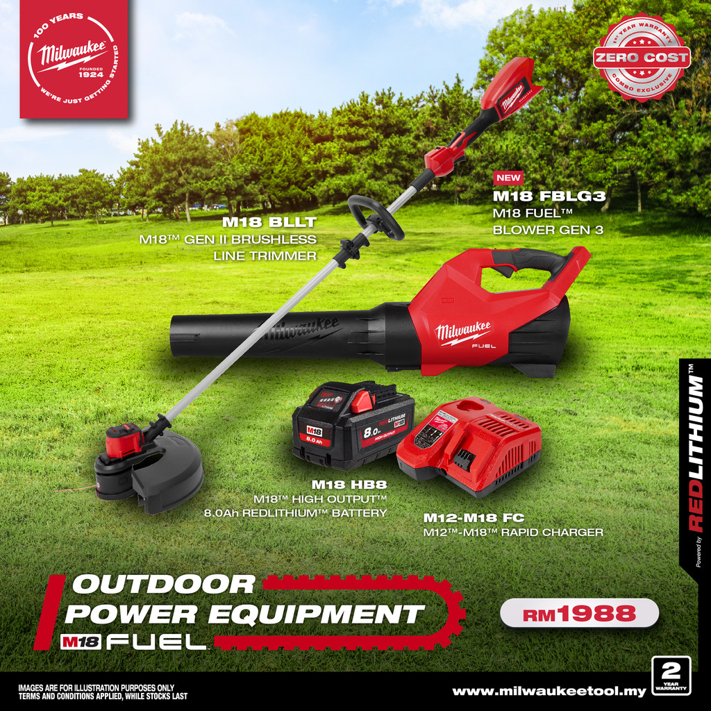 Milwaukee M18 Outdoor Power Equipment Combo / Milwaukee Grass Trimmer ...