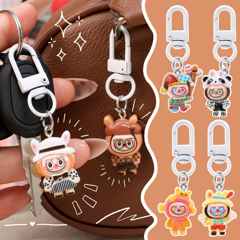 Dressing Labubu Keychain - Gifts for Friends, Couple - Backpack, Car ...