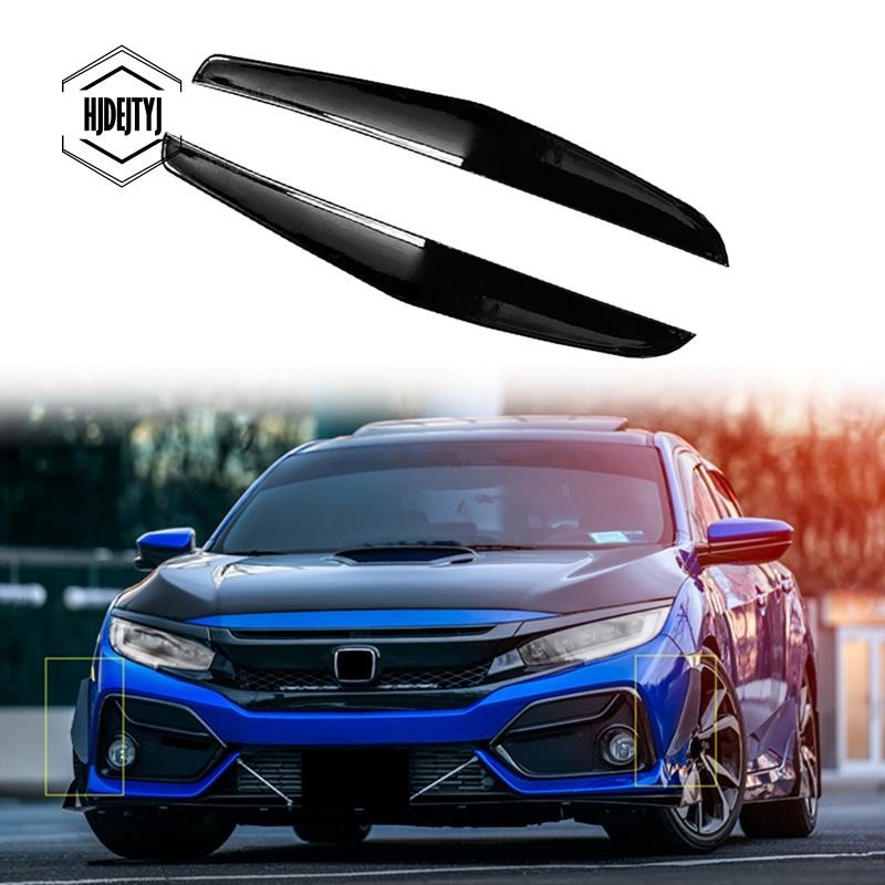 in stock Shiny Black Front Bumper Lip Splitter Fin Air Auto Body Kit ...