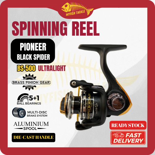 PIONEER BLACK SPIDER BS-500 SPINNING REEL ULTRALIGHT REEL | Shopee Malaysia