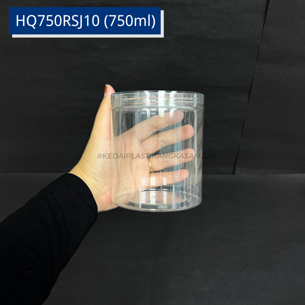 Balang HQ750RSJ10 (750ml) Crystal Clear Cap -Balang Plastik, Balang ...