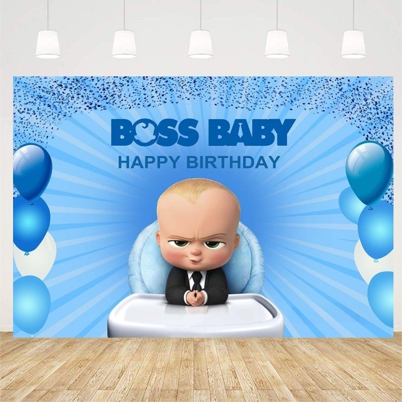 Disney Boss Baby Theme Birthday Party Decoration Backdrop Boy or Girl ...