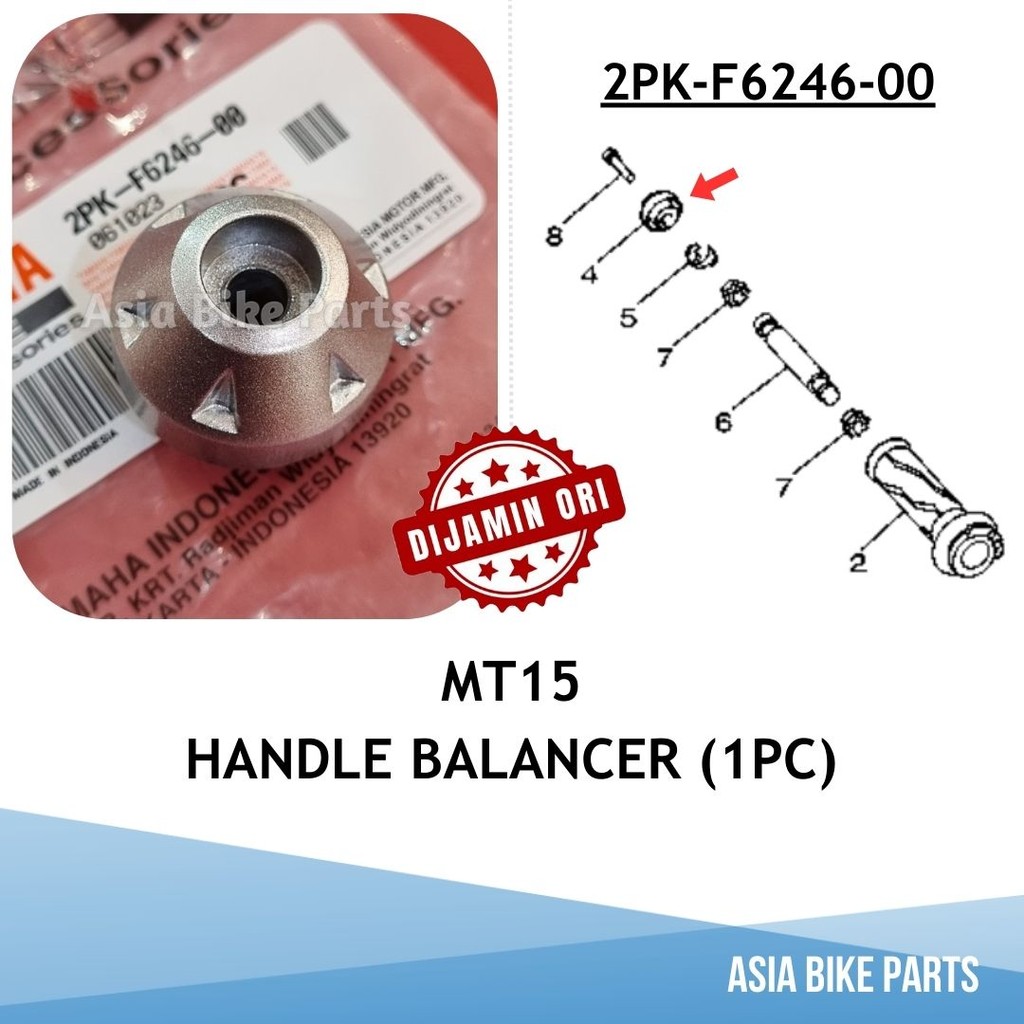 Yamaha Original MT15 End Grip / Handle Balancing / Handle Balancer ...
