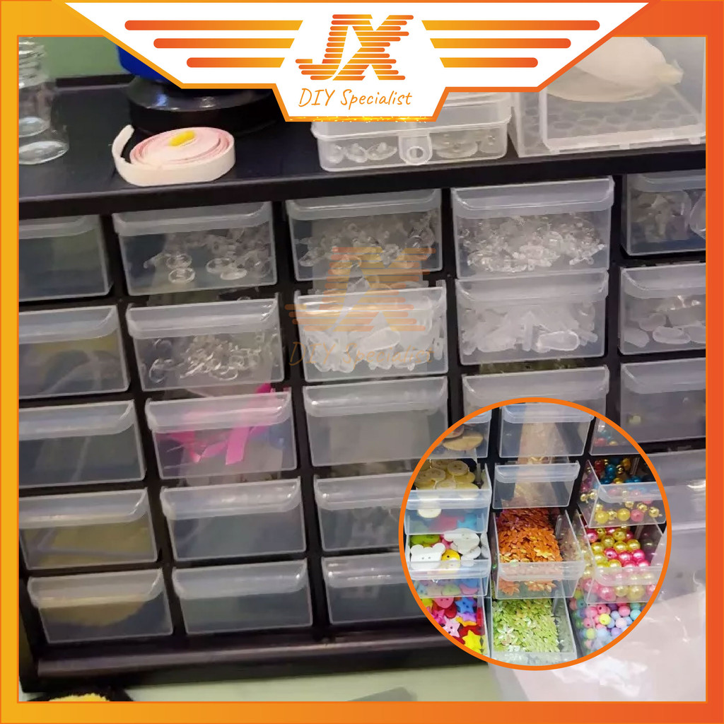 25 Multipurpose Small Item Accessories Storage Plastic Drawer Stackable ...