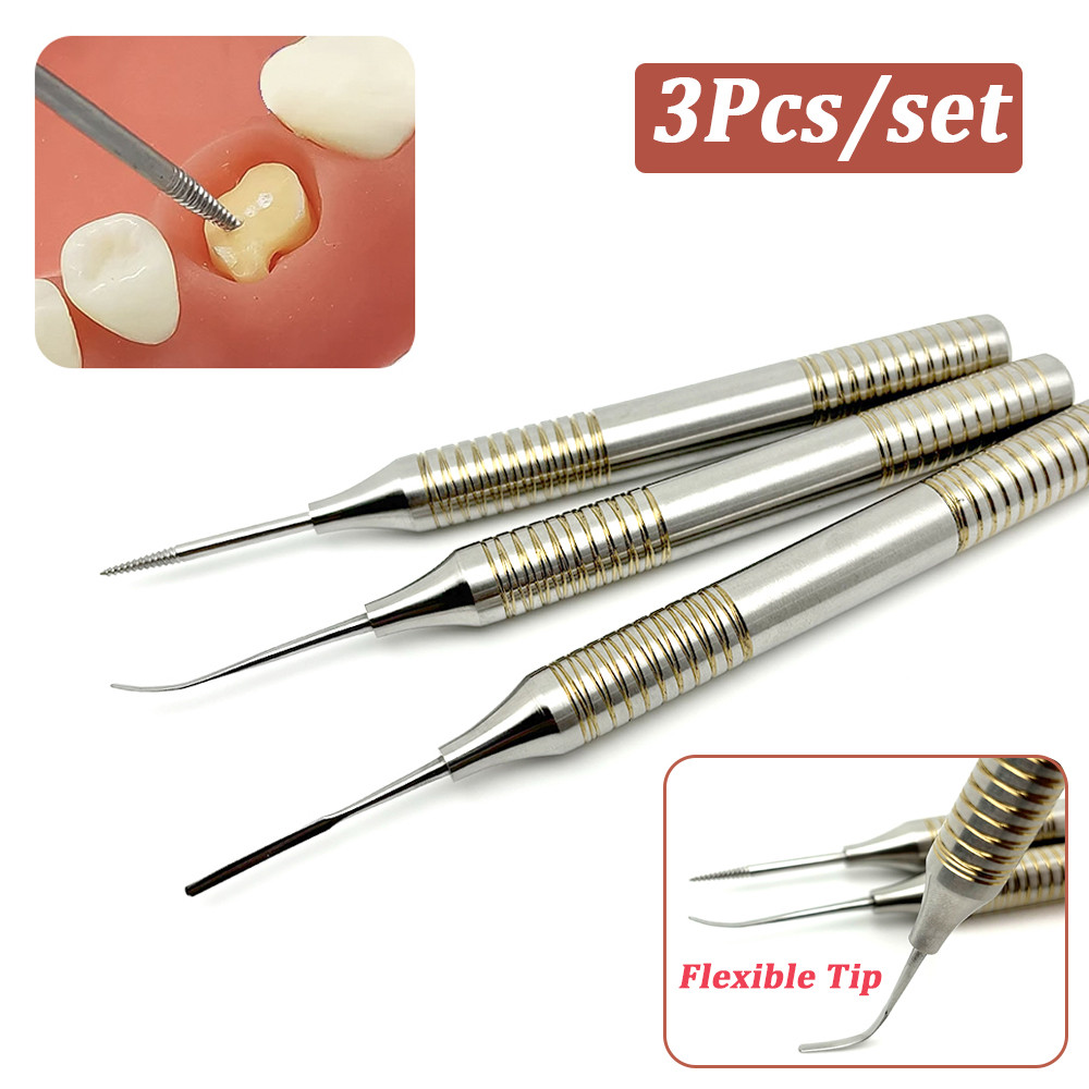 3pcs/set Dental Flex Periotome Power Tooth Extraction Titanium Tip ...