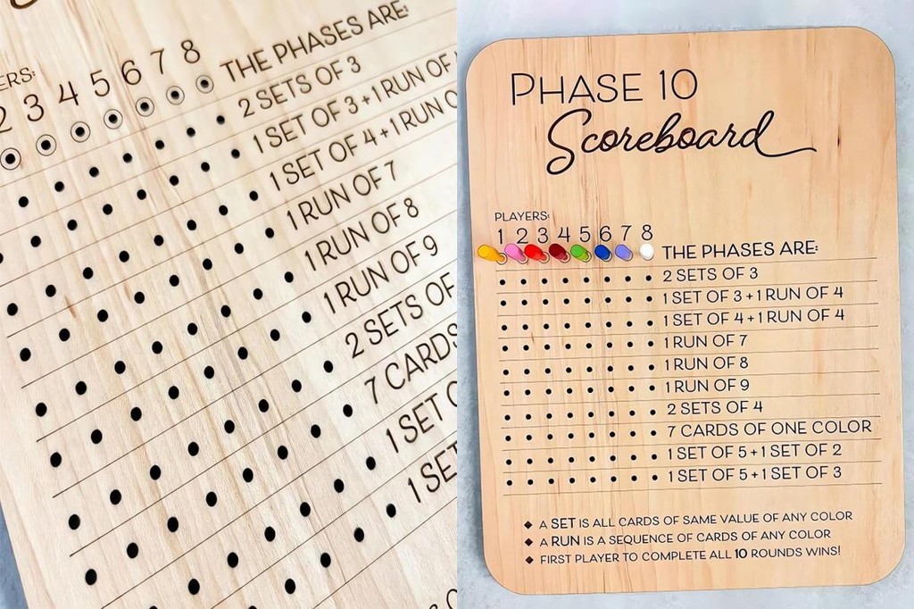 Cocoblue Solid Wood Scoreboard Card Game Scoreboard Wooden Scoreboard ...