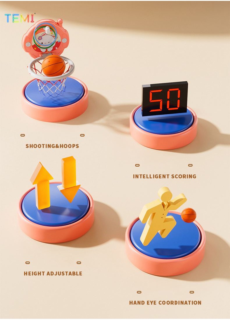 ⭐ Shipping from Malaysia ⭐TEMI Indoor Mini Portable Basketball Stand ...