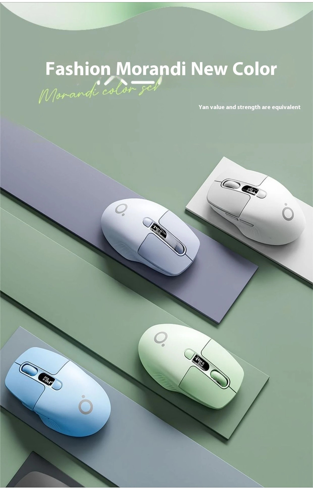 Eweadn Q1 Bluetooth 2.4g Wireless Mouse Charge Screen Display Gaming ...