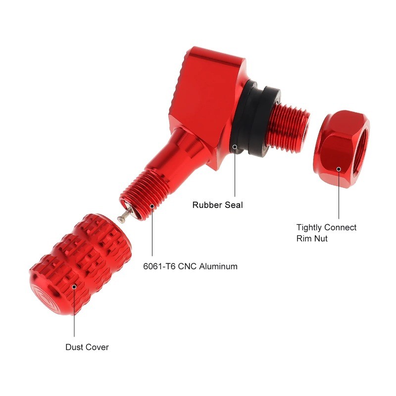 RONXMOR 1 Pair 120 Degree CNC Aluminum Alloy Tire Valve Stems Fit for ...