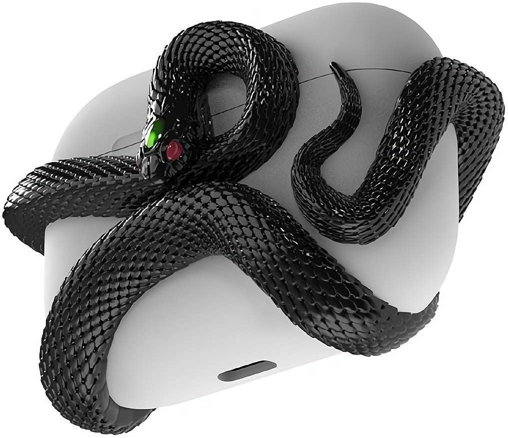RY29 Creative 3D Snake FOR airpods 4 case / airpods 3 case / airpods ...
