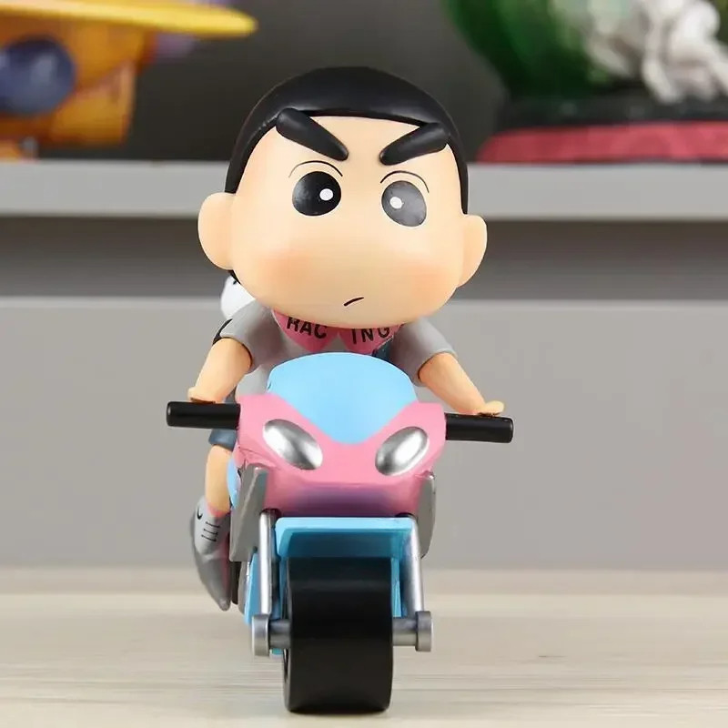 Anime Crayon Shin-chan Figuras Toys Shin Chan Doll Motorcycle Movable ...