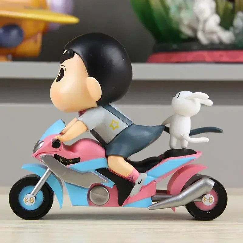 Anime Crayon Shin-chan Figuras Toys Shin Chan Doll Motorcycle Movable ...