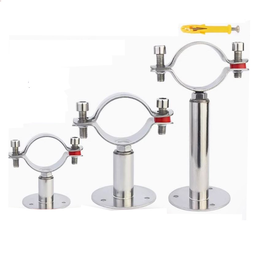 304 stainless steel pipe clamp fixed pipe bracket adjustable pipe clamp ...