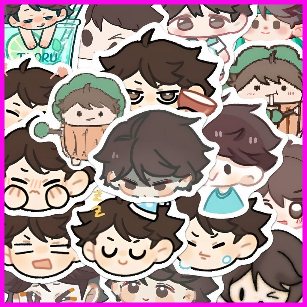 Sticker Haikyuu (65 Sheets) Oikawa Tooru Q Version Toru Kawa Sticker ...