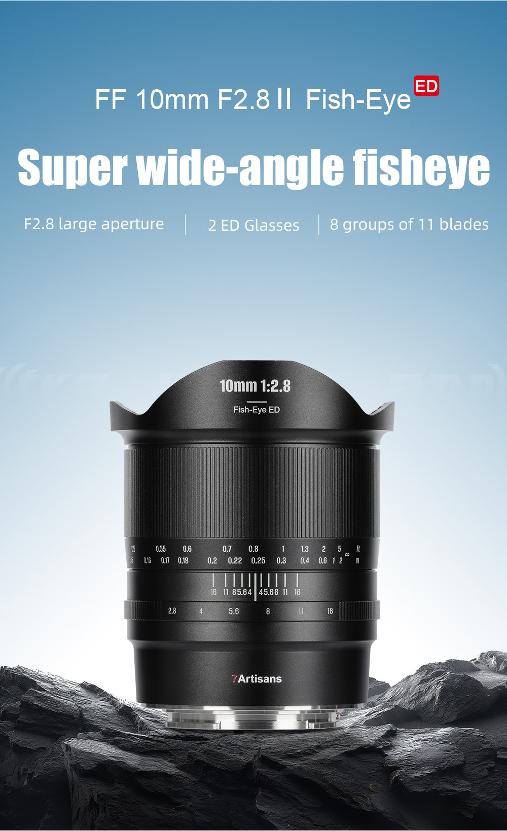 7artisans 10mm F2.8 II Full Frame Fisheye Manual focus prime Lens for Sony E A7S A7R Nikon Z ...