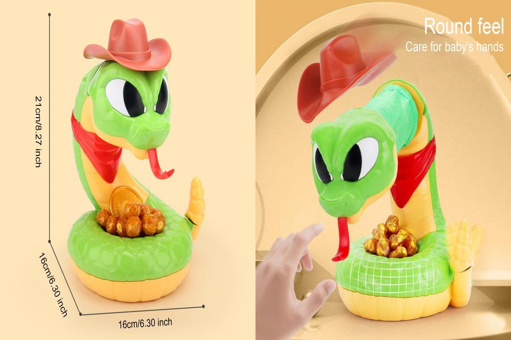 HUA_ Cowboy Hat Toy Set Fun Cowboy-themed Toys Rattle Robber Snake Game ...