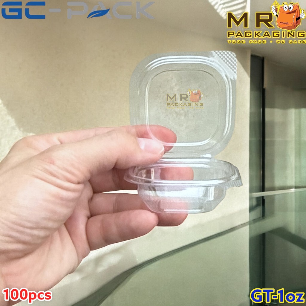 1oz BX-245 GT-1oz Plastic Sauce Container [ 100pcs± ] 1 oz Hinged Lid ...