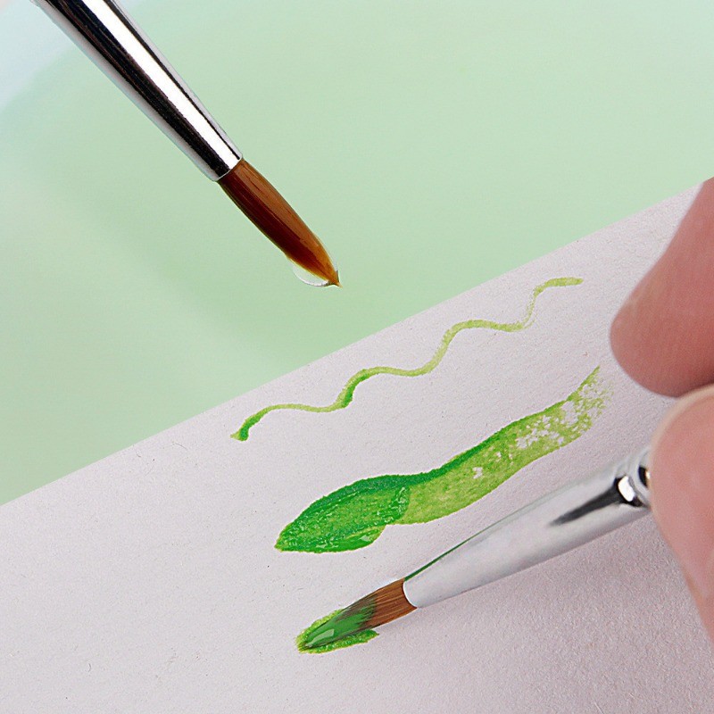 Single Nylon Pen Tip Oil Painting Brush Watercolor Liner Brush Wooden ...