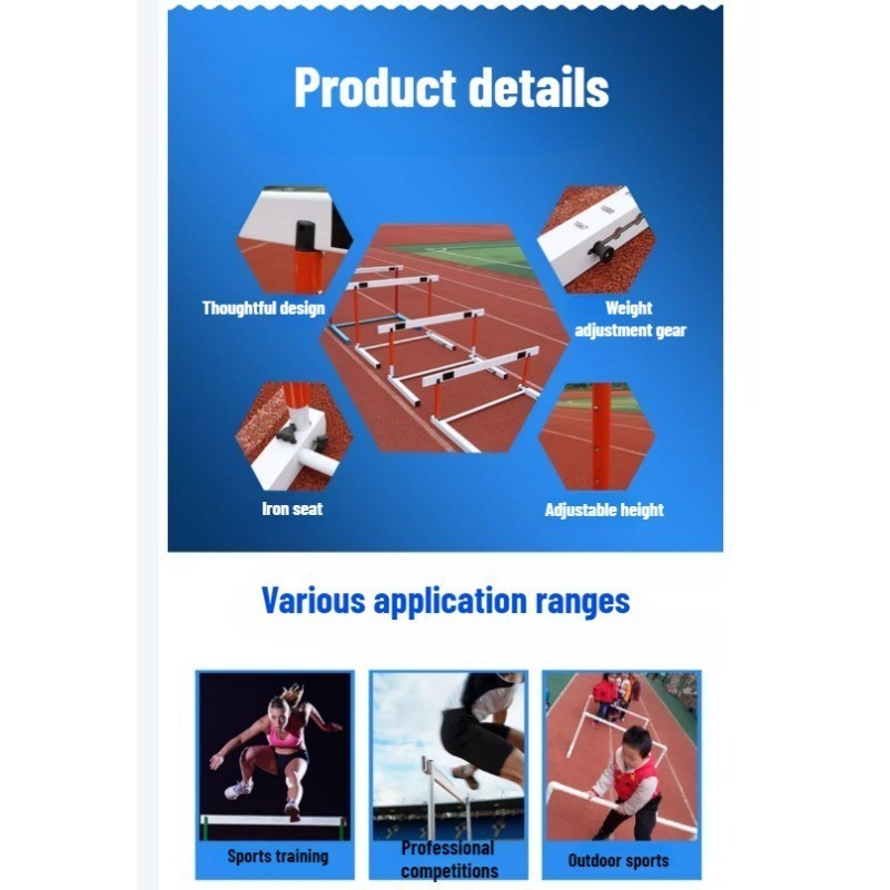 Track and Field Competition Standard Hurdle Rack, 40-106cm Adjustable ...