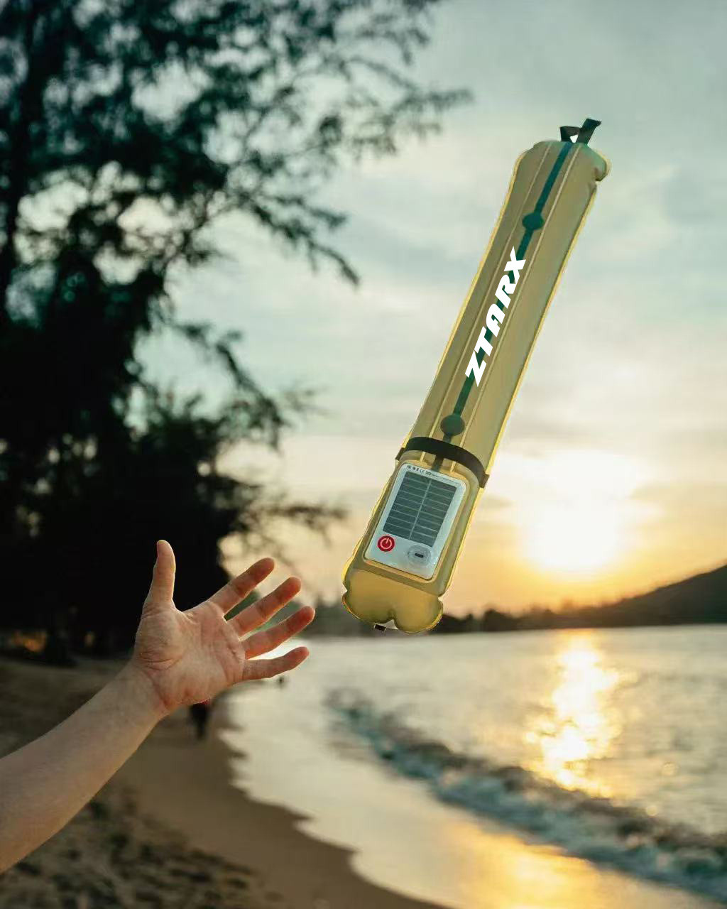 ZTARX Outdoor folding inflatable camping light, solar inflatable light ...