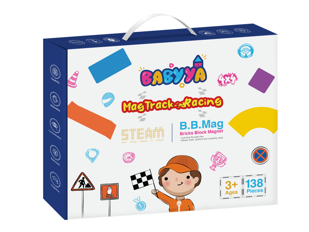 [Ready Stock] BabyYa B.B.Mag MagTrack Racing 138PCS | STEAM | Magnetic ...