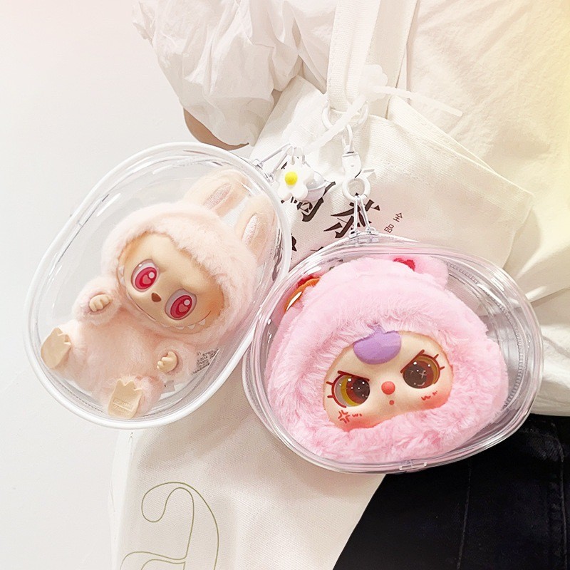 Labubu Display Bag Cartoon Labubu V1 V2 Dimoo Cover PVC Thickened ...