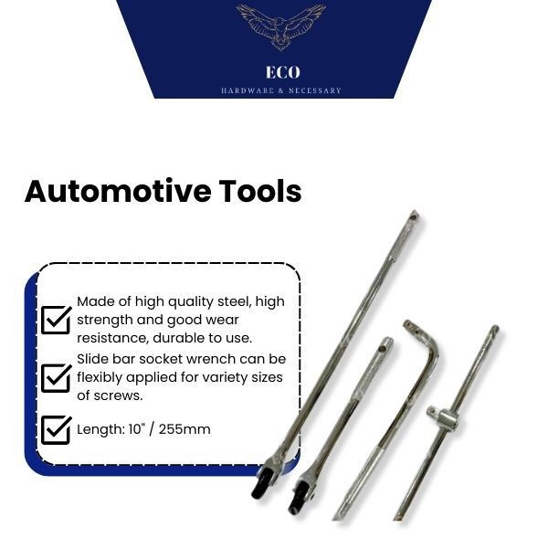 ECO HARDWARE Automotive T Handle Socket Extension Sliding Bar/F Rod ...