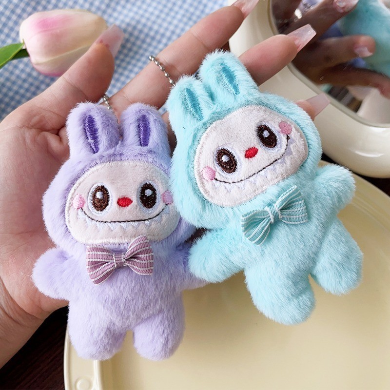 Cartoon Labubu Plush Doll Pendant - Student Schoolbag Pendant Doll ...